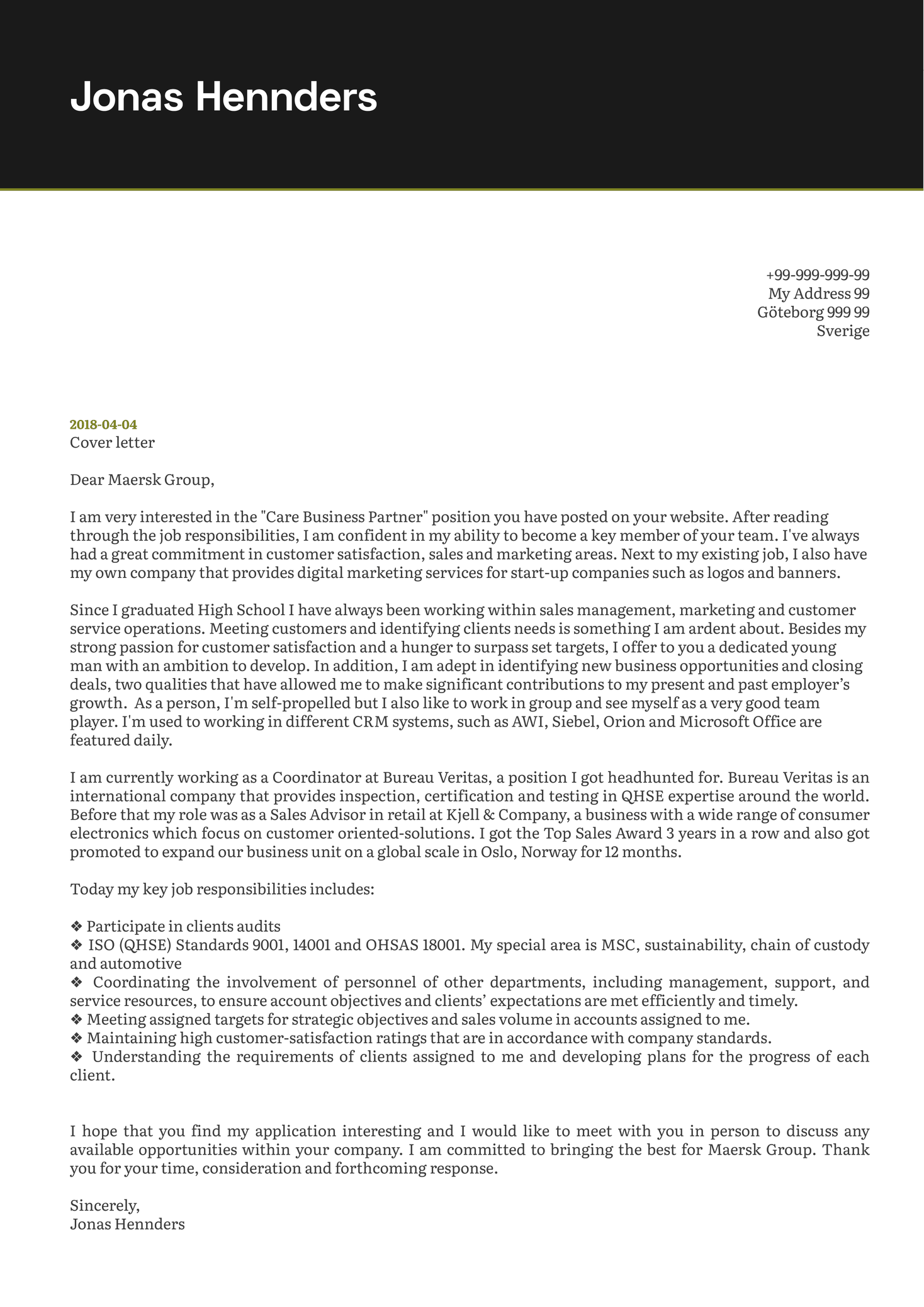 Best Cover Letter Examples 2018 Database Letter Template Collection