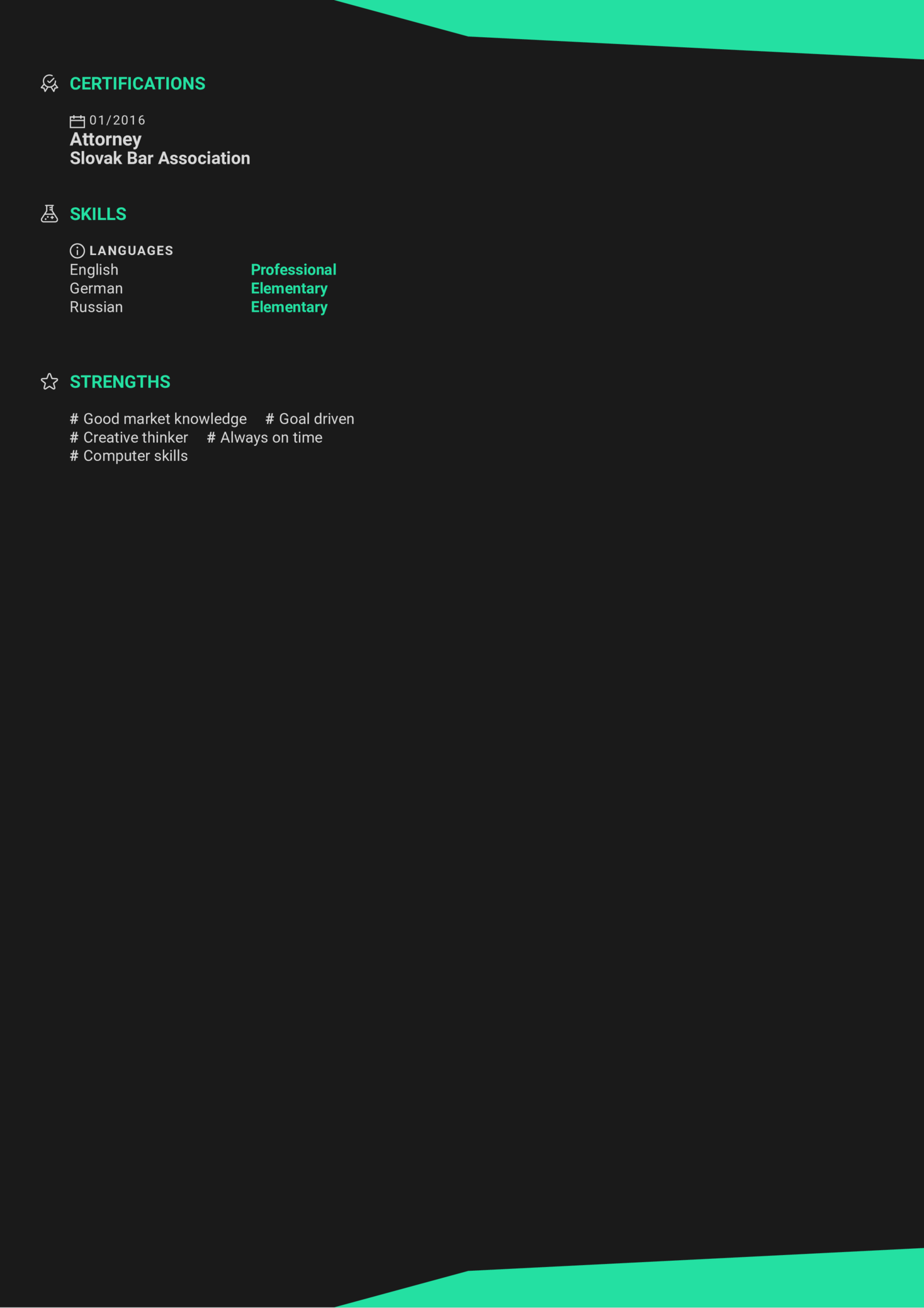 Senior Associate Resume Example | Kickresume