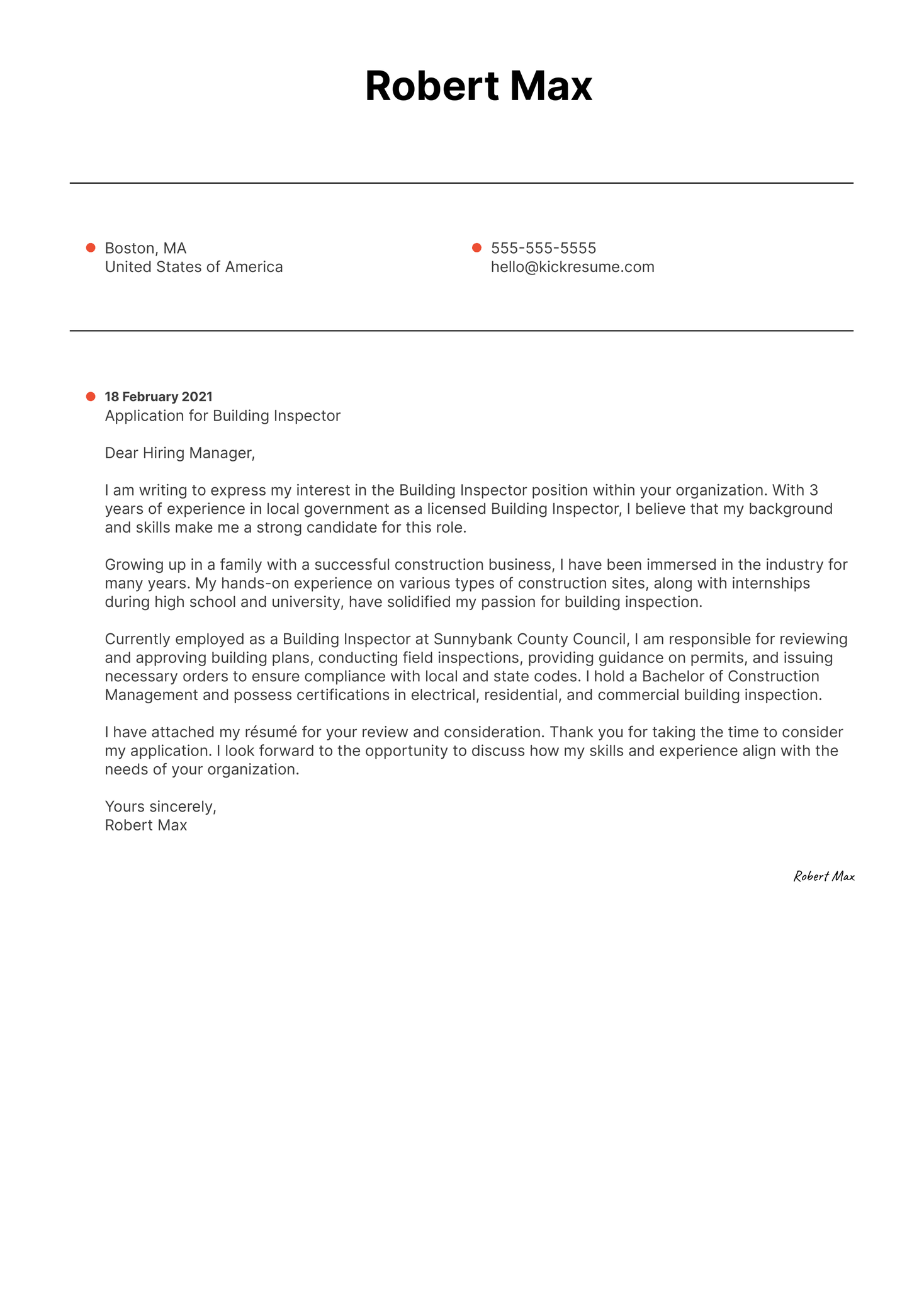 Building Cover Letter For Resume
