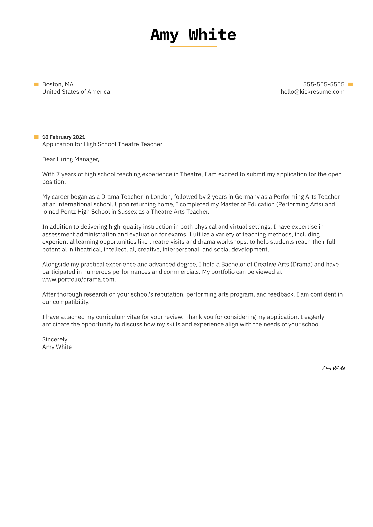 Application Letter For Teacher Teaching Application Letter Of
