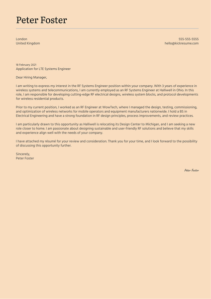 Cover Letter For Telecommunication