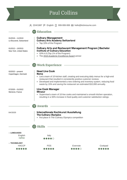 Butler Resume Example | Kickresume