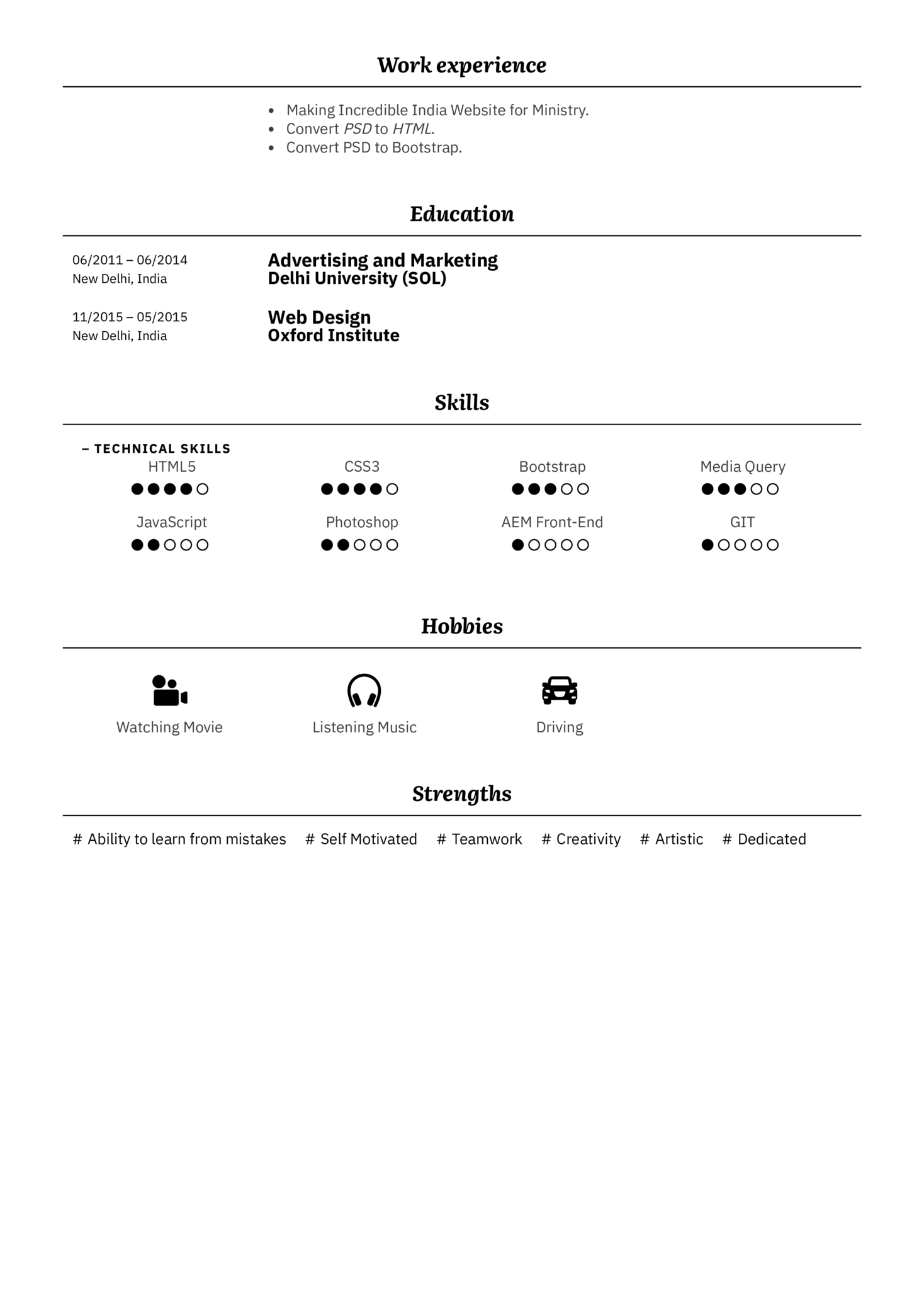 Professional Web Designer Resume Example | Kickresume