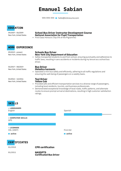 UPS Driver Resume Sample | Kickresume