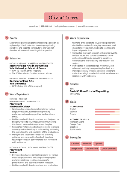 Copy Editor Resume Sample | Kickresume