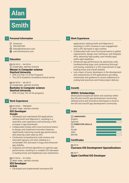 Software testing fresher Resume Sample | Kickresume