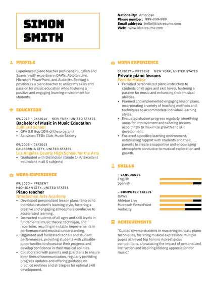 Sound Engineer Resume Sample | Kickresume