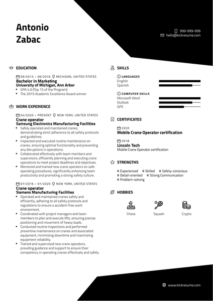 Boilermaker Resume Sample | Kickresume