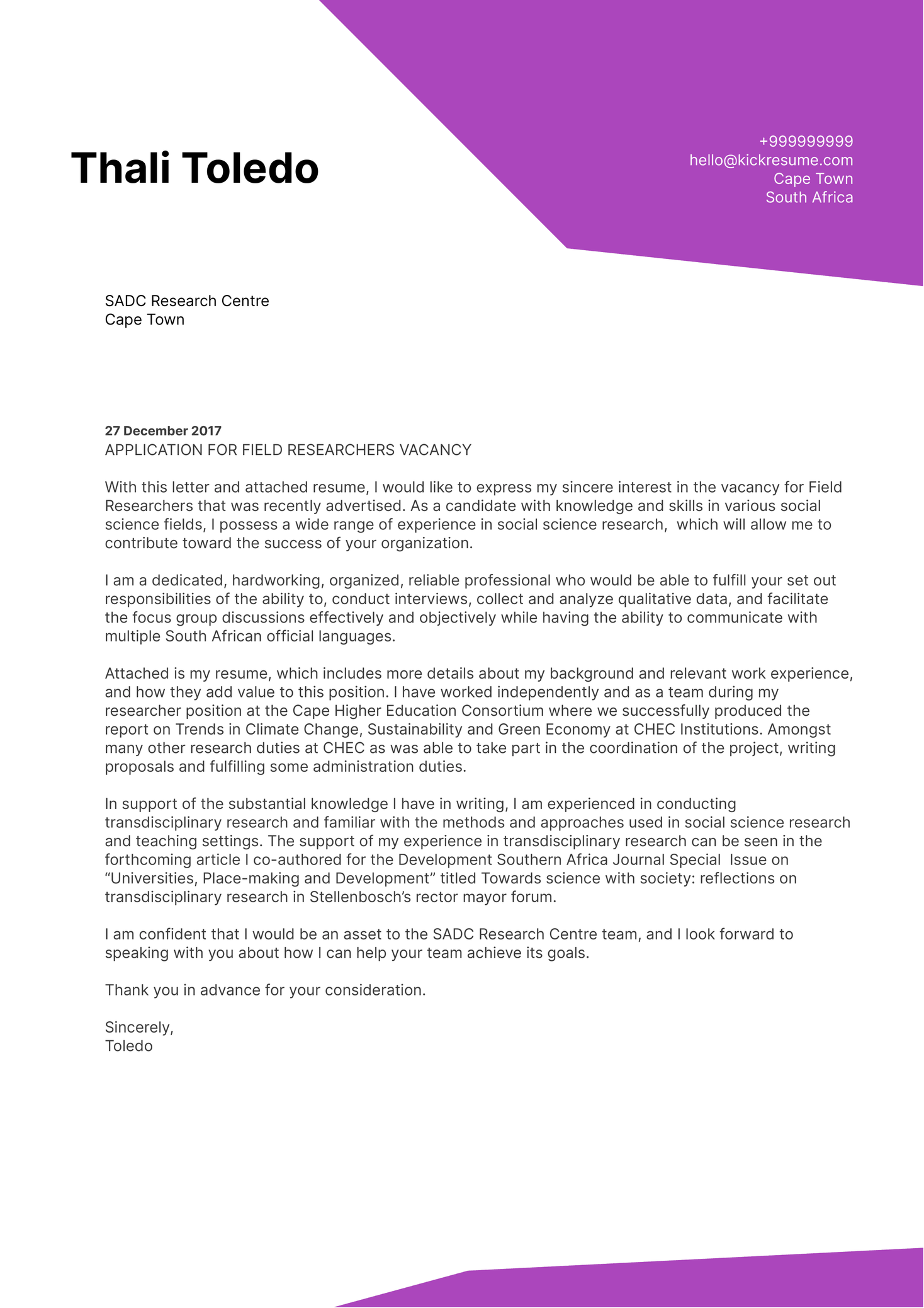 How To Write A Cover Letter Research