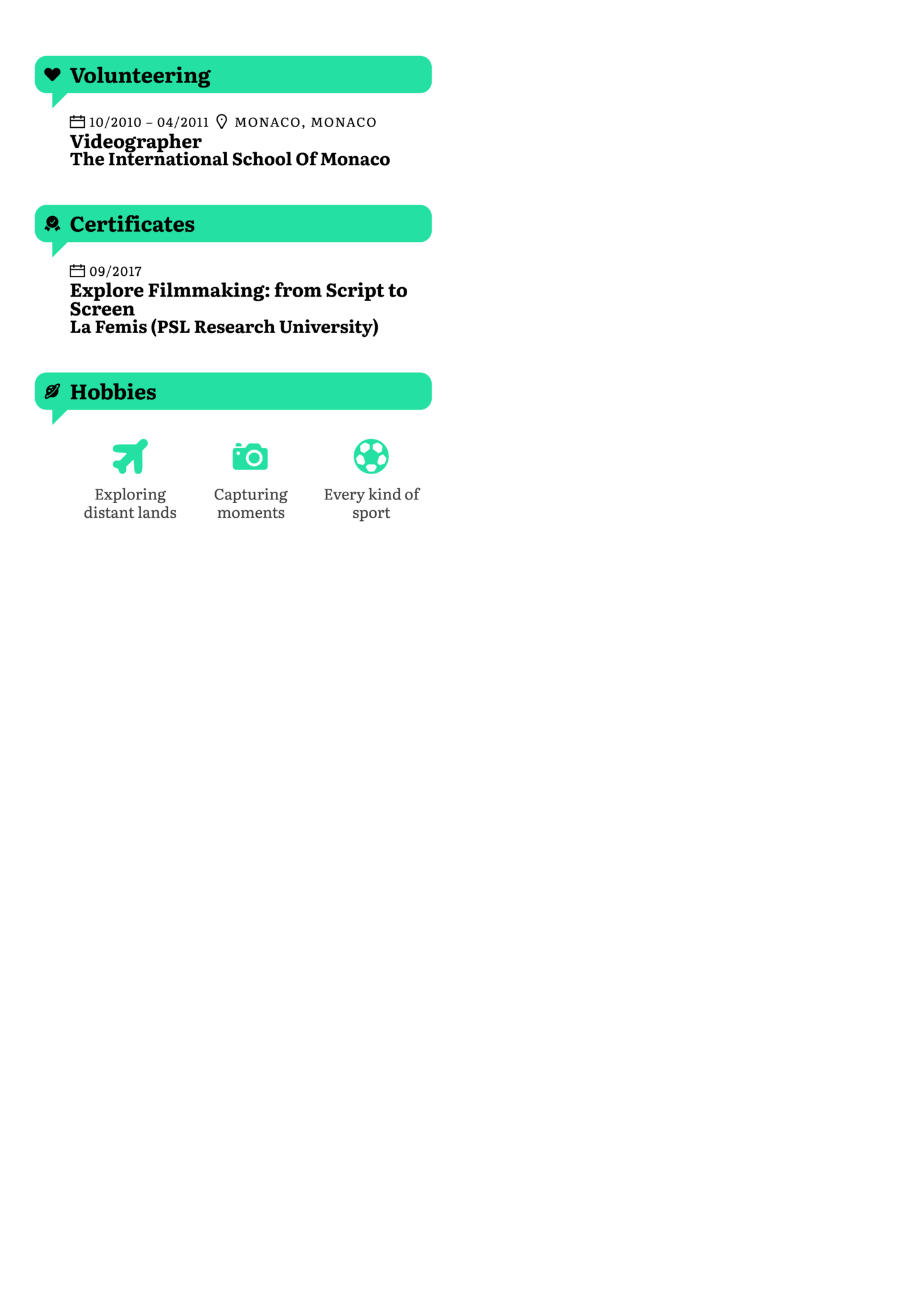 Camera Operator Resume Template | Kickresume