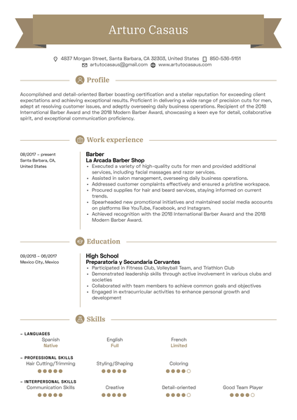 Woodworker Resume Example | Kickresume