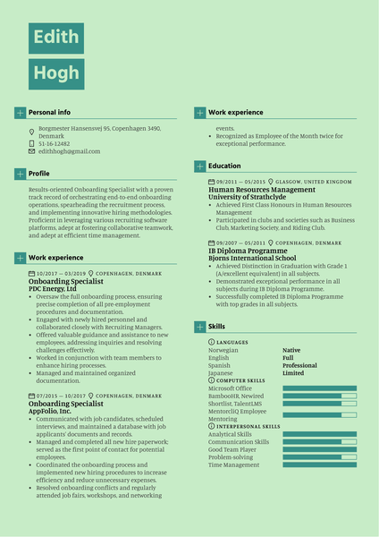 Employee Relations Manager Resume Sample | Kickresume