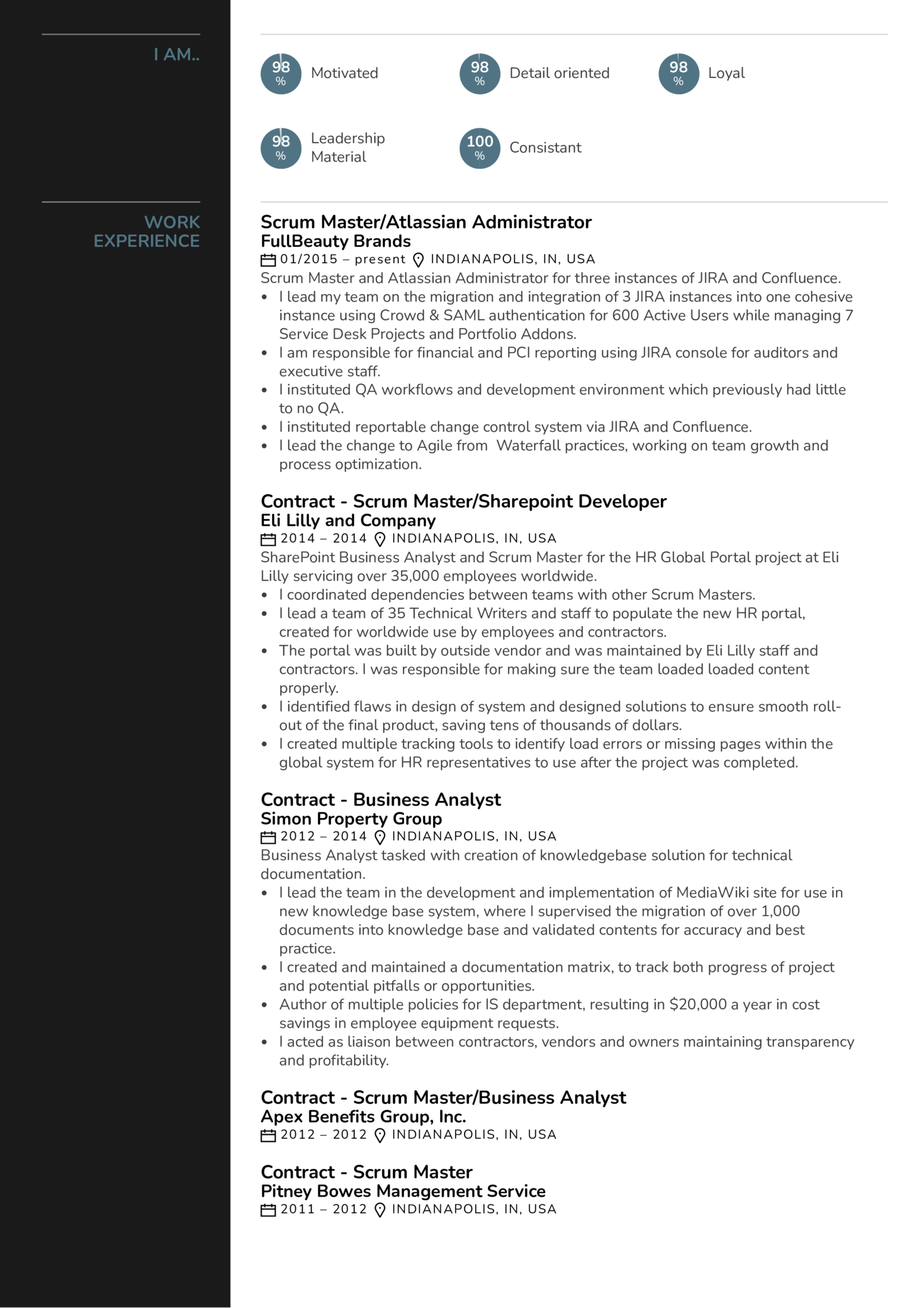 Experienced Software Developer CV Example | Kickresume