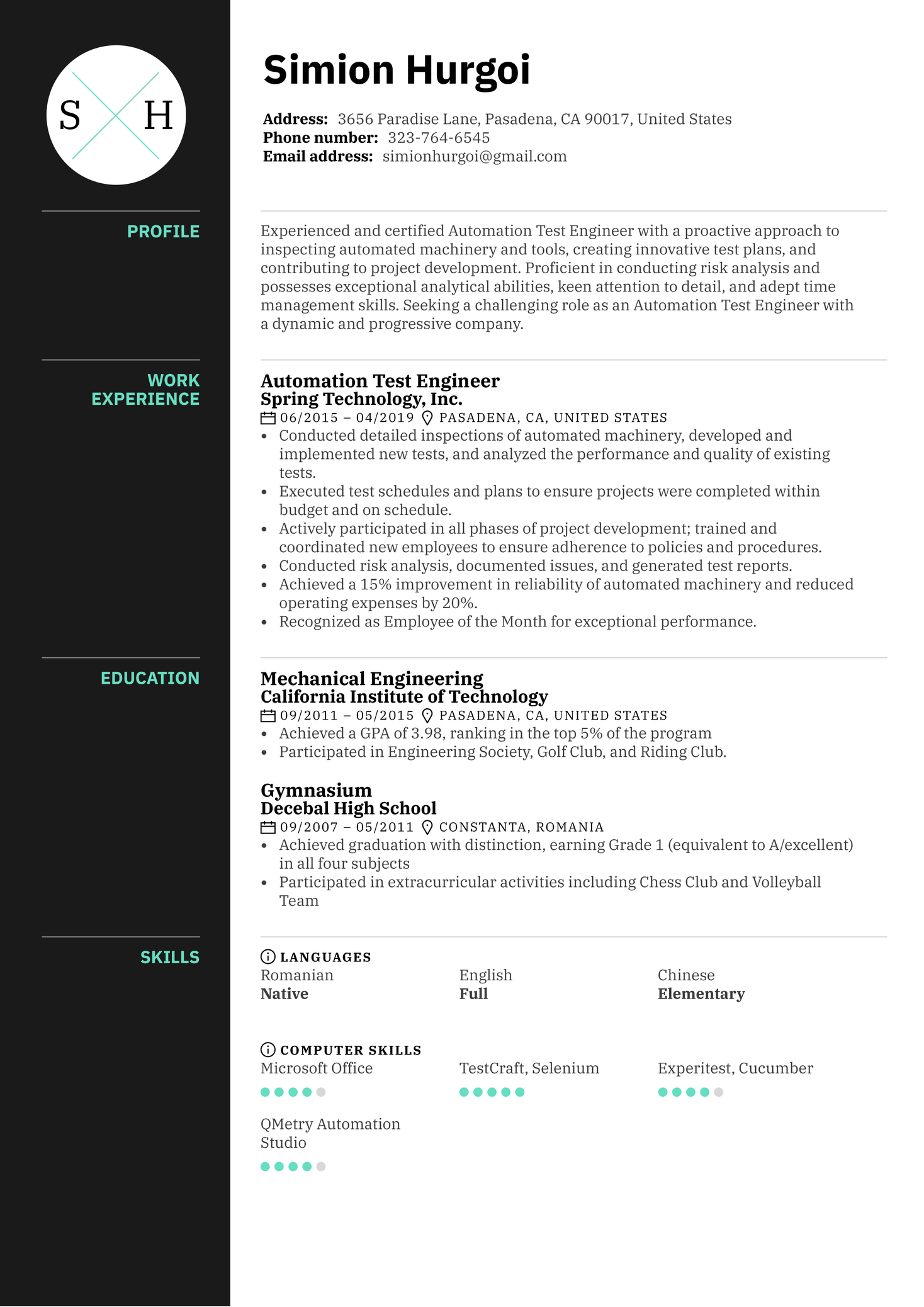 Software Engineer Cv Sample FRESH JOBS AND FREE RESUME SAMPLES FOR 