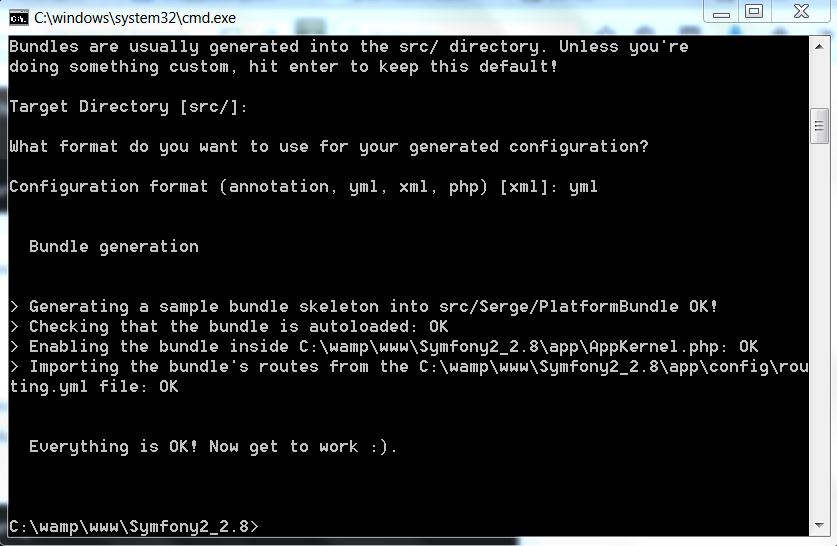 [symfony] Erreur De Generate Bundle Impossible De Générer Un Bundle Fonctionel Par Nclsndr