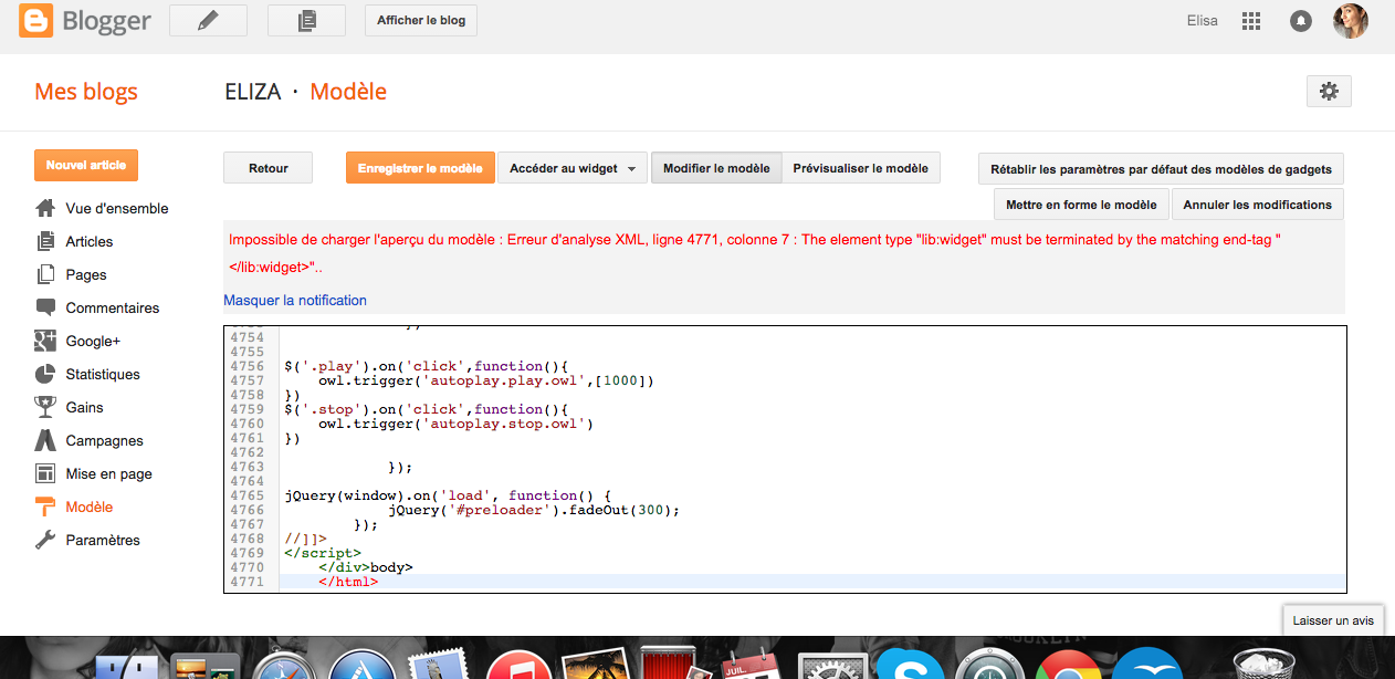 Problème avec un code HTML - page 1 - OpenClassrooms