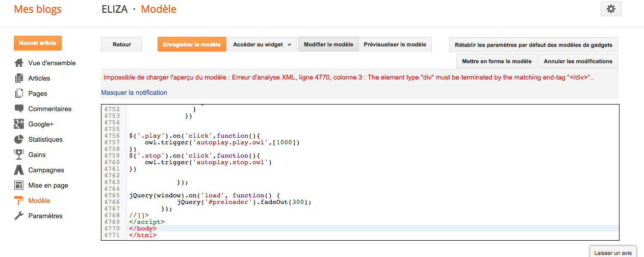 Problème avec un code HTML - page 1 - OpenClassrooms