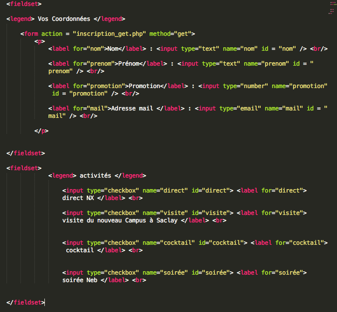 Formulaire Checkbox par PaulBoeffard - page 1 - OpenClassrooms