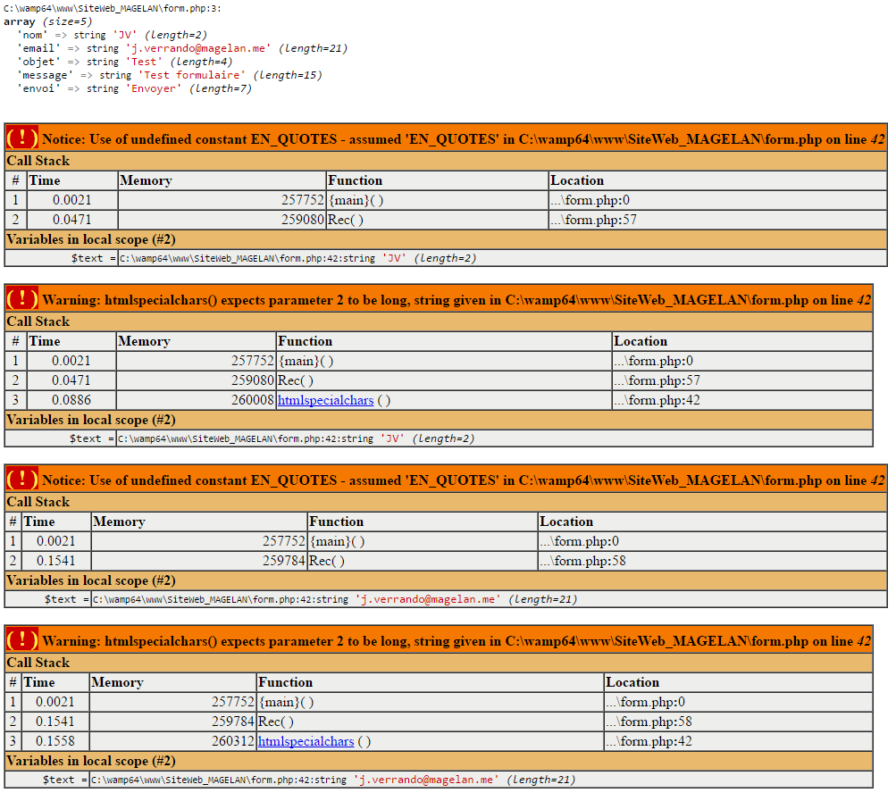 Résolu Erreur Envoi Formulaire Script Php Par Johnnydellavega Page 1 Openclassrooms
