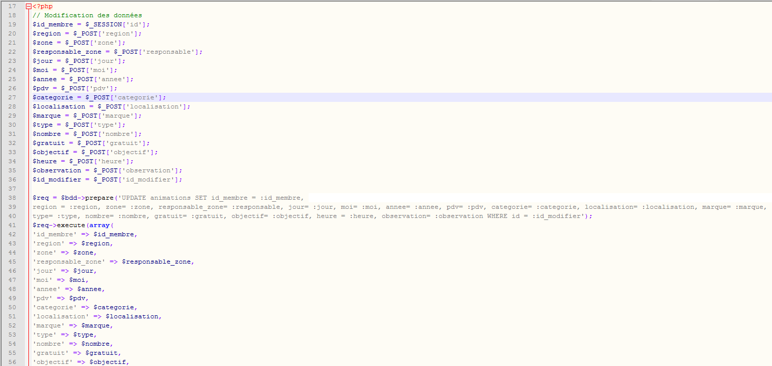 Modification Dune Base Via Donnée Dun Formulaire Par Ibkis Page 1 Openclassrooms