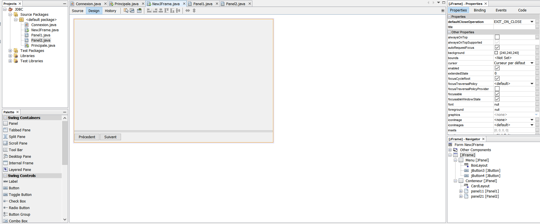 Panels éditeur graphique NetBeans par Néocre7 - page 1 - OpenClassrooms