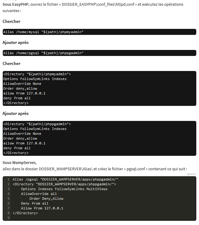 Installer Postgresql Et Phppgadmin Avec Easyphp Par Sezios Page 1 Openclassrooms