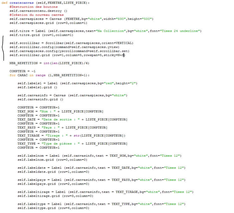 Problème De Scrollbar Dans Un Canevas Tkinter Par Zougloulemagicien Page 1 Openclassrooms