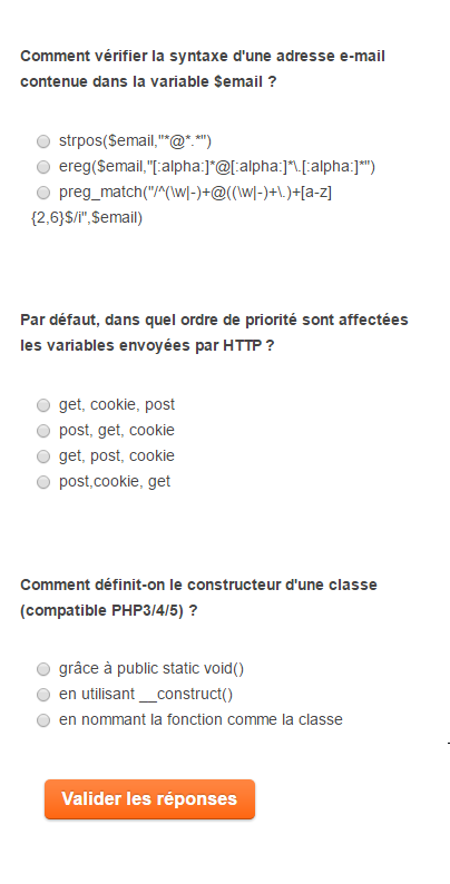RECUPERER LA VALEUR RADIO BUTTON par TheFway - page 1 - OpenClassrooms