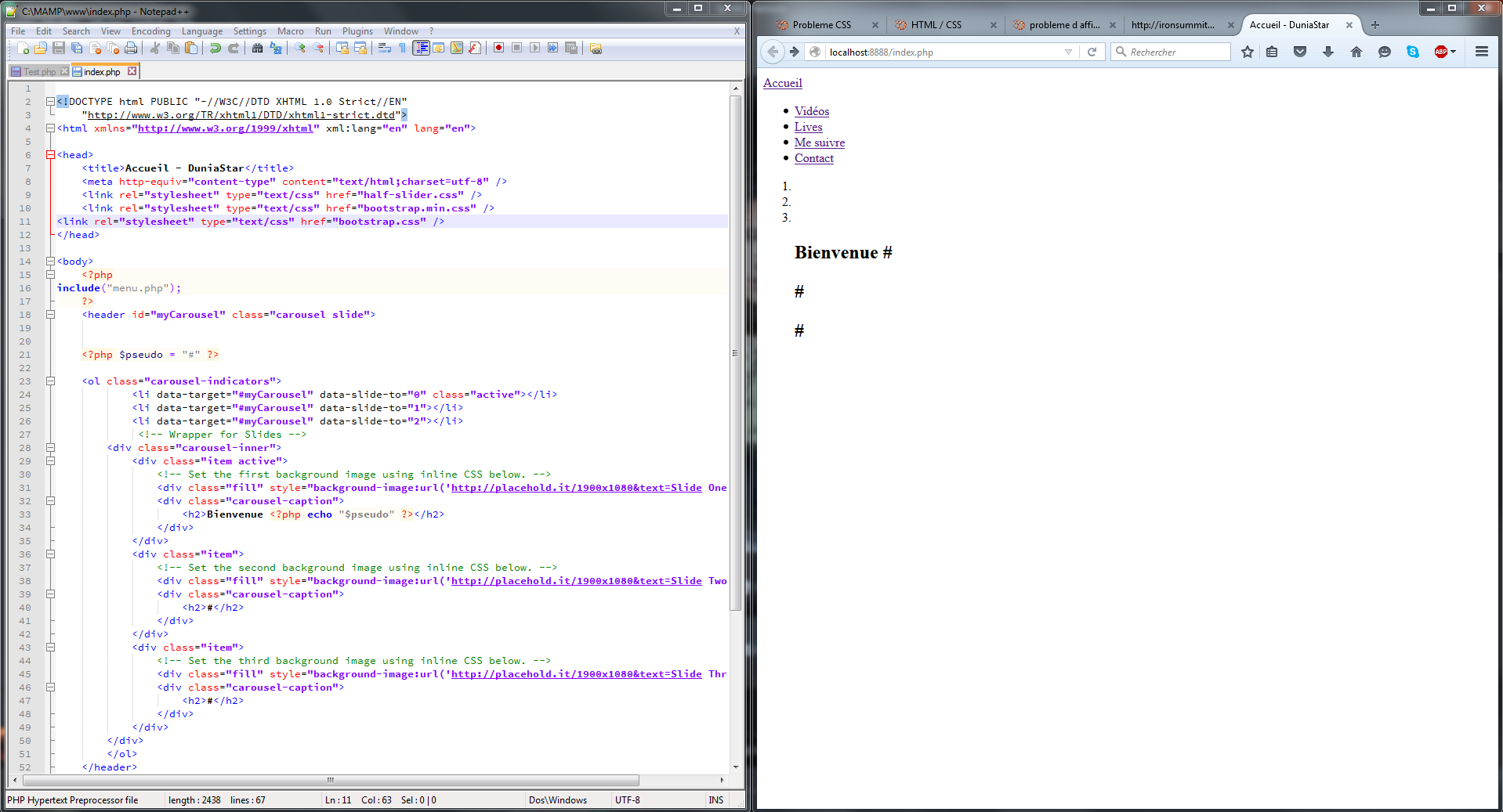 [Résolu] Probleme CSS - Ma feuille de style .css ne monte pas HELP par Mathissolo - page 1 ...