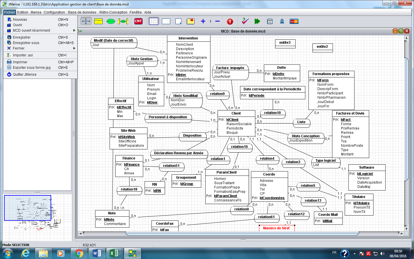 Jmerise Conception d'un MCD par JeanChrist77777 - page 1 - OpenClassrooms