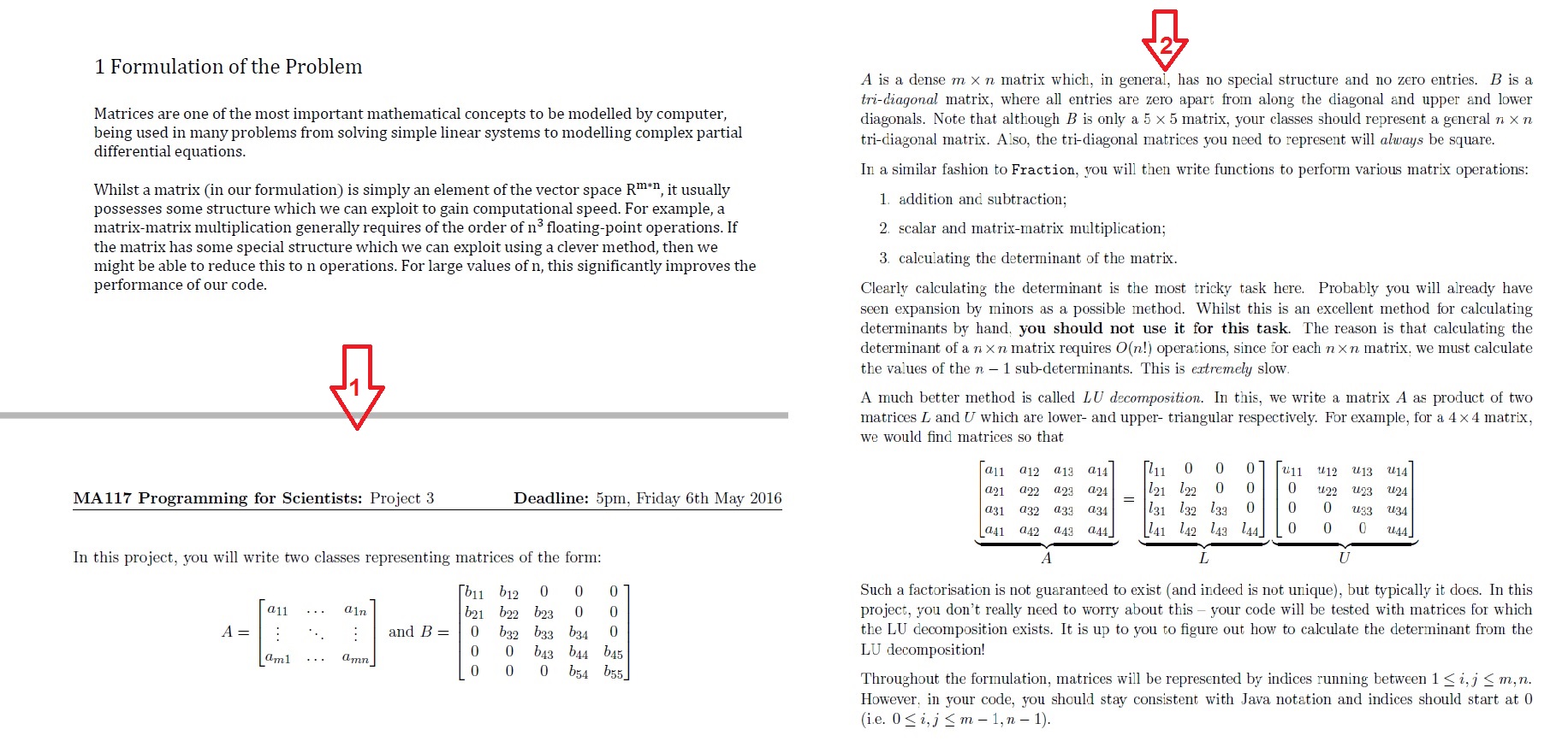 Matrices dans Java - Ecrire classe représentant matrice + fonctions ...