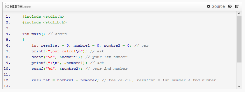 Comment créer des lignes de codes comme les cours? - avec le ligne sur ...
