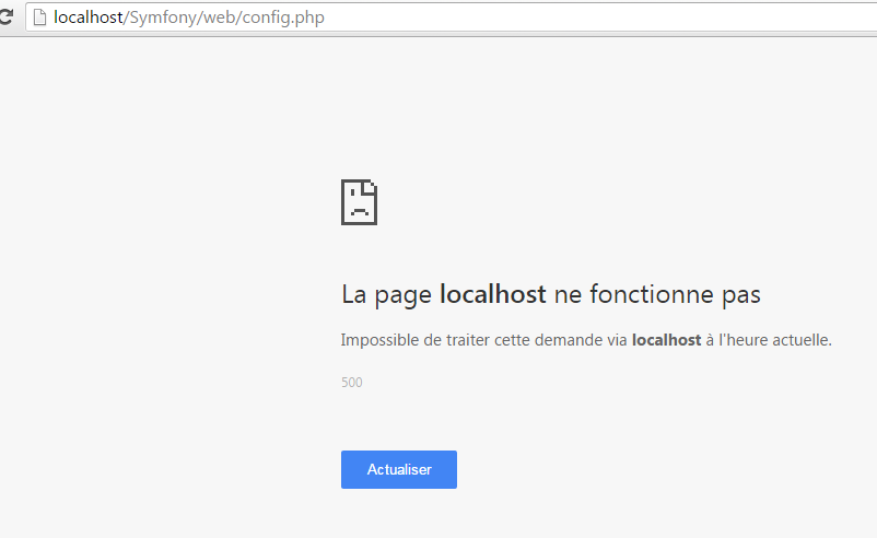 [Résolu] [SYMFONY 2] "La Page Localhost ne fonctionne pas" par Astrong - page 1 - OpenClassrooms
