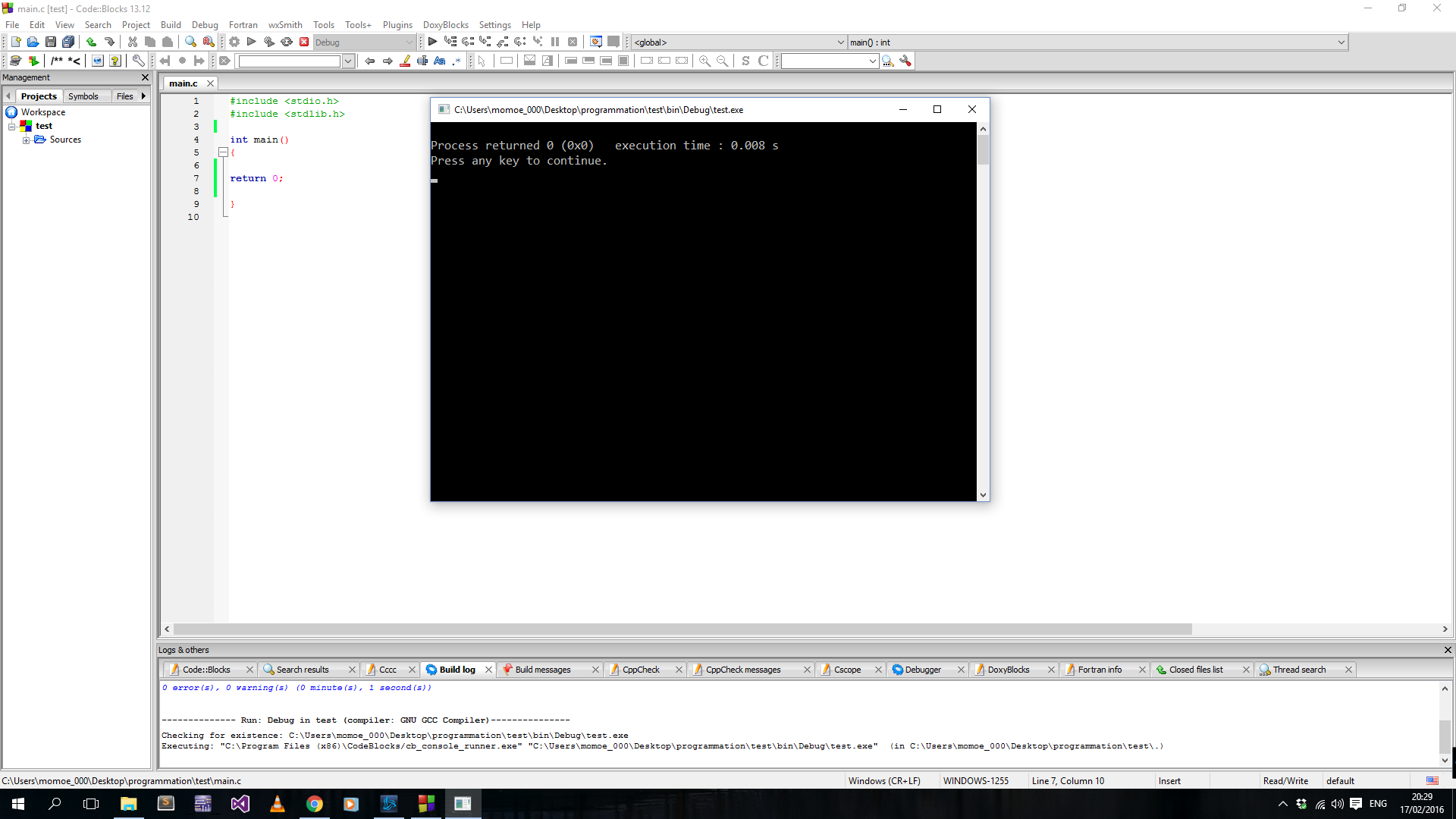 Résolu Probleme De Compilation Avec Codeblock Aidez Moi Je Ne Peut Rien Compiler Ttott Par