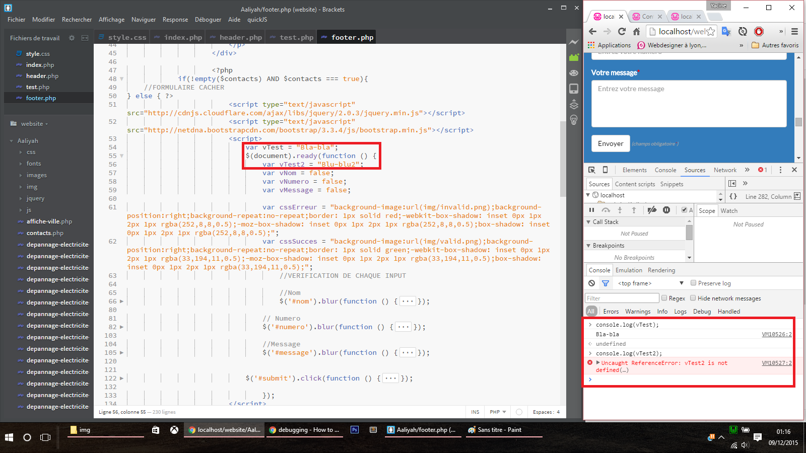 [Résolu] [JQuery] Variable introuvable ... par Haricot Vert - page 1 ...
