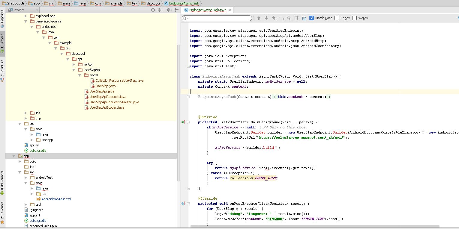 Android Studio -> EndPoint -> Builder - la classe Builder n'est pas ...