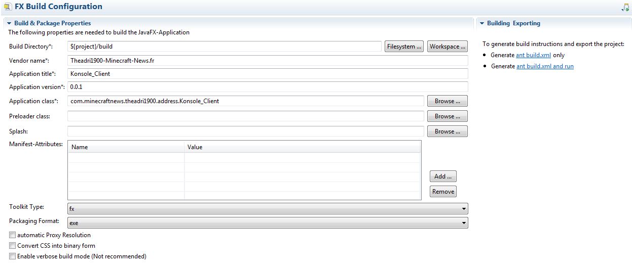 Impossible D Exporter Un Projet Javafx Problem Failed To Create Task Or Type Javafx Com Sun