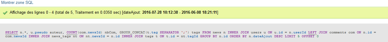 Résolu Mysql Conflit Entre Count Et Groupconcat Les Valeurs Renvoyées Se Mutliplient