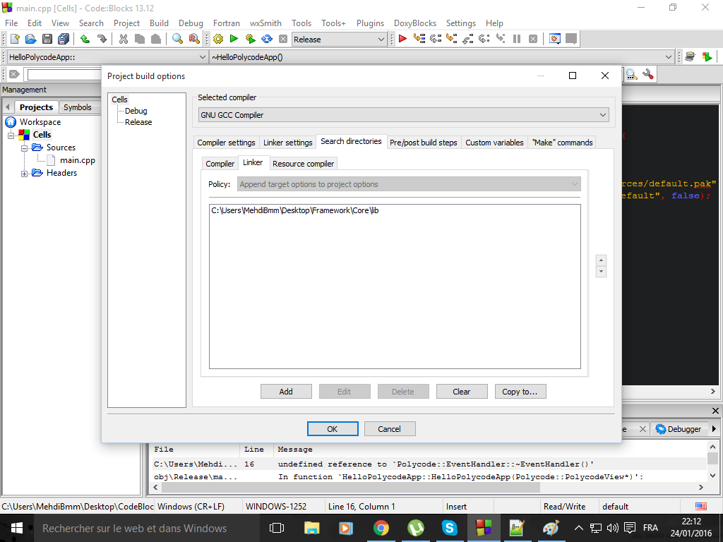 Polycode et définir MingW - #ifdef _WINDOWS par MehdiBmm - page 1 ...