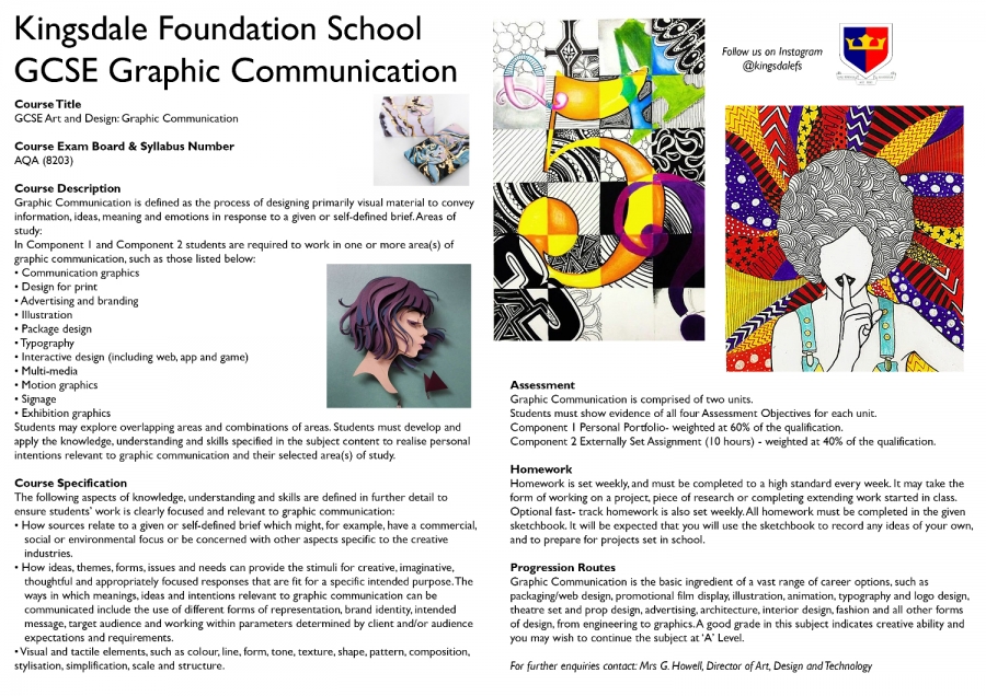 Key Stage 4 Art, Textiles & Photography | Kingsdale Foundation School