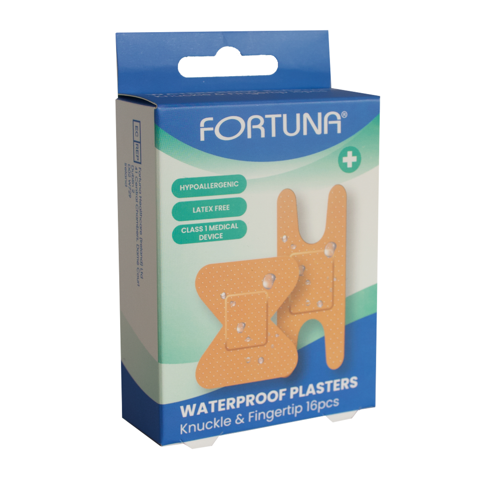 Waterproof Plasters - Knuckle/Finger Tip Assorted (16Pcs)