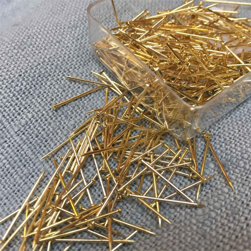 Brassed Mild Steel Lace Pins 16mm/.65mm