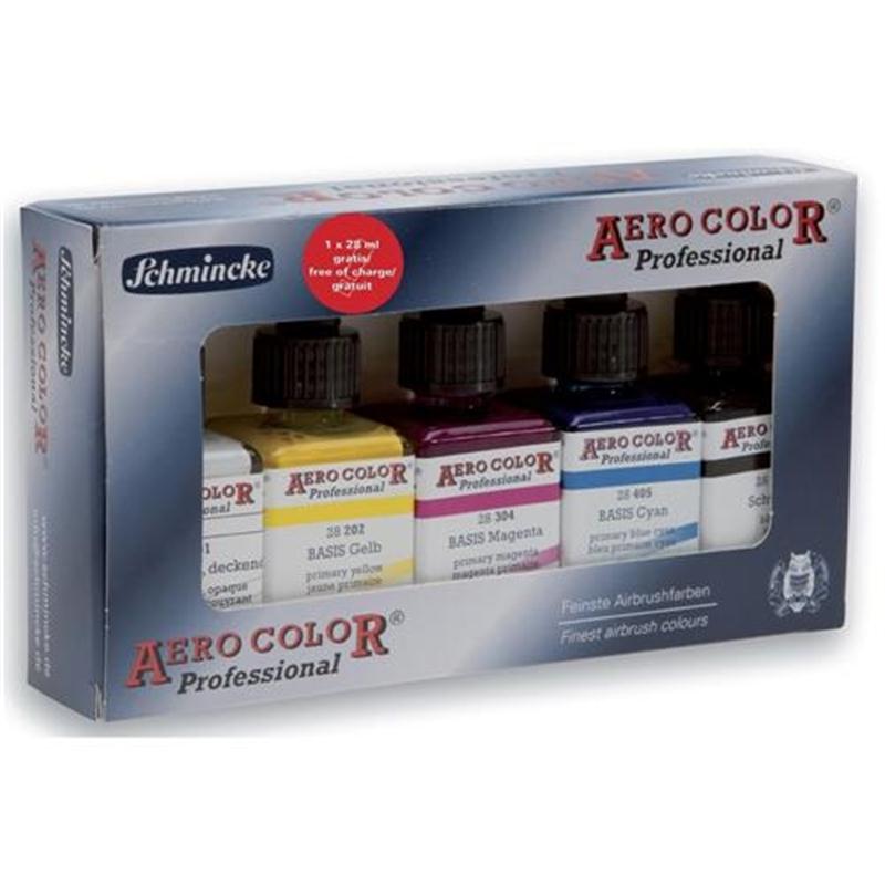 Schmincke AERO COLOR Basic set of 5 Professional Acrylic Inks