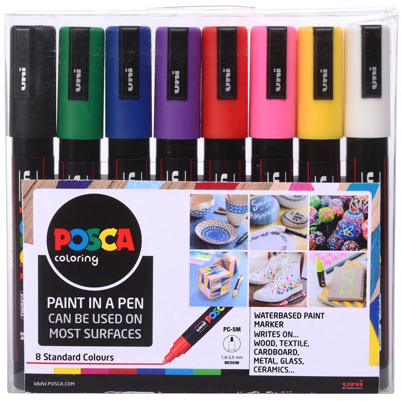 POSCA PC-5M Starter Pack 8 Pens