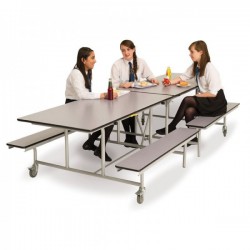 Rectangular Mobile Folding Bench Unit by Spaceright Europe