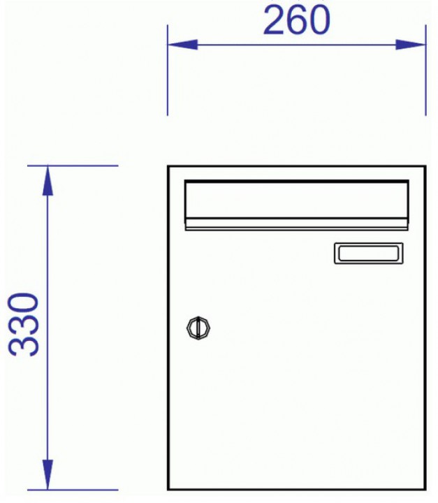 H260-3 Horizontal Post Box by Post Boxes UK