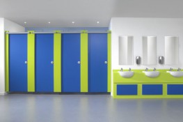 Profiles SGL Panel Cubicle by Bushboard Washroom Systems