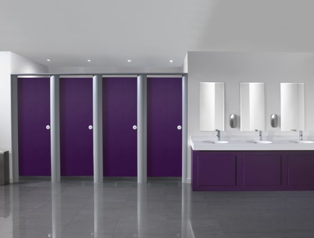 Sentinel SGL Panel Cubicle by Bushboard Washroom Systems