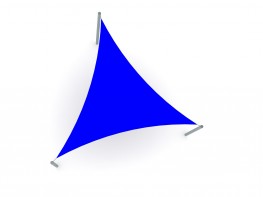 Triangle Shade Structure / Triangular Shade Sail Canopy Installed by ...