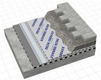 DELTA-TERRAXX in walkable roof decks by Delta Membrane Systems Limited